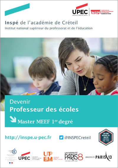 Master MEEF 1er degré - Première année en alternance - Inspé de Créteil