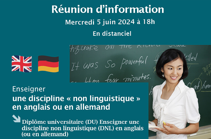 Découvrez le DU DNL lors d'une réunion d'information le 5 juin 2024 - Inspé de Créteil